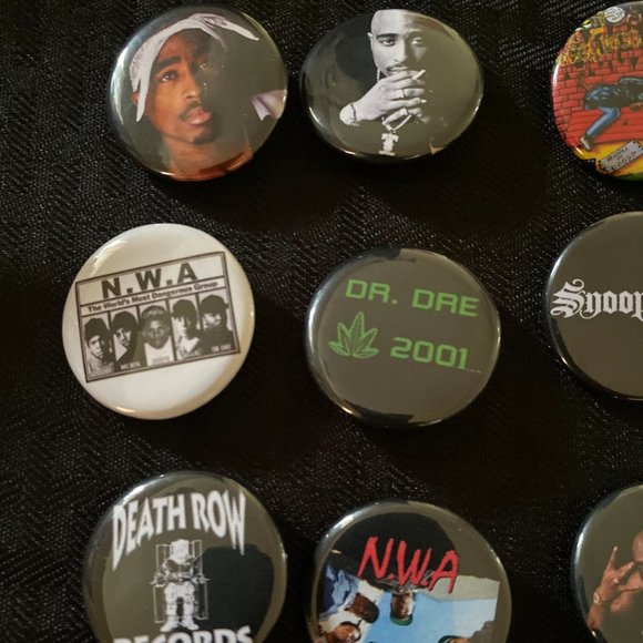 Accessories | 3 Random 9s Y2k Rock Buttons Retro Buttons Rap Hip Hop ...